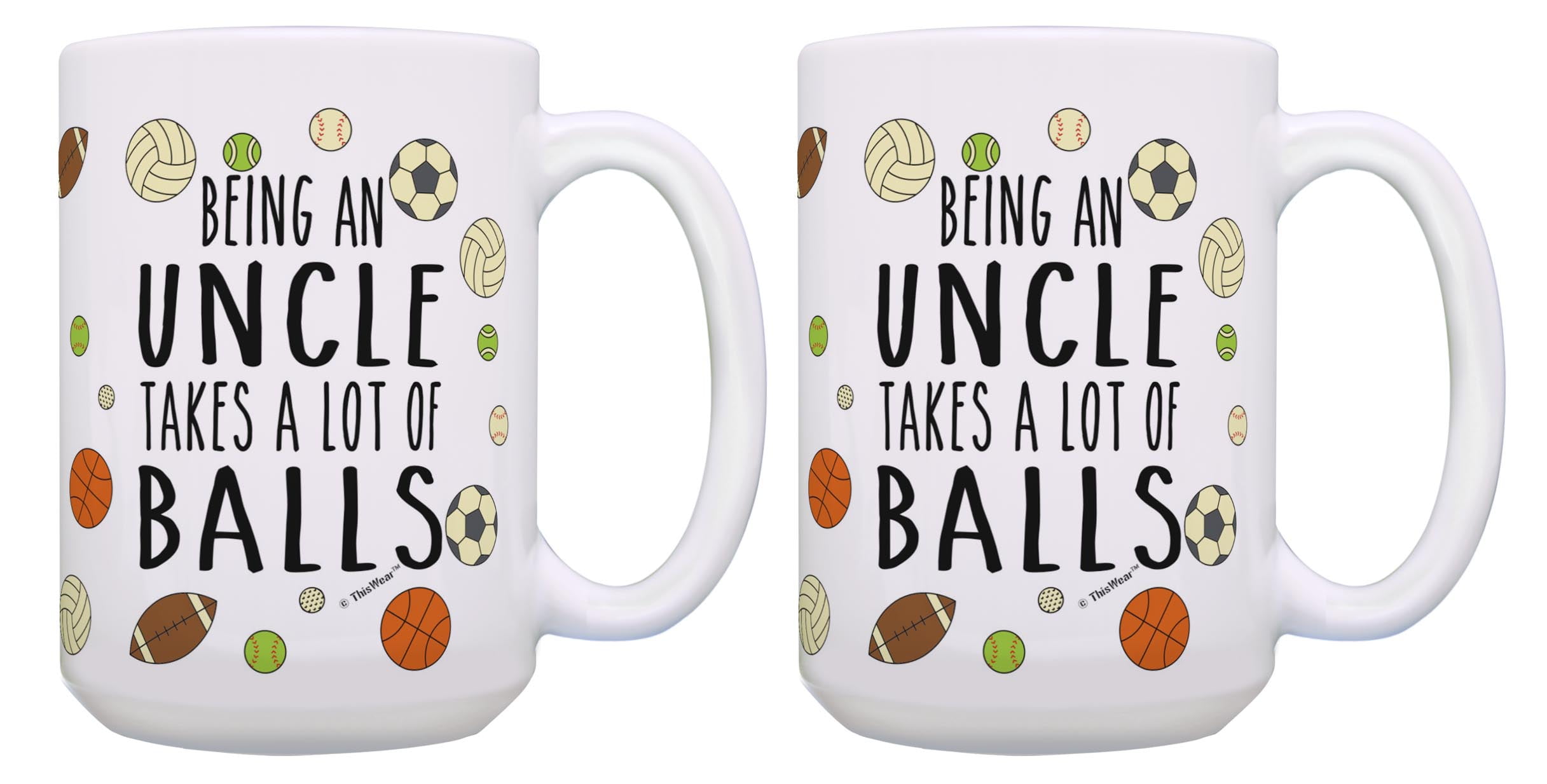 ThisWear Uncle Mug Set Being an Uncle Birthday Gifts for Uncle 2 Pack ...