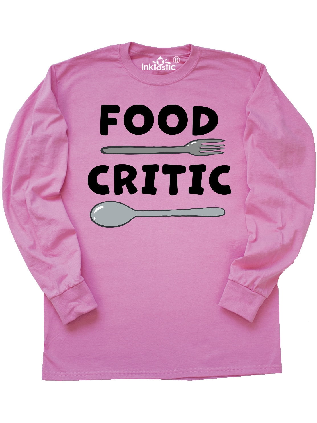 Inktastic Food Critic with Fork and Spoon Long Sleeve T-Shirt - Walmart.com