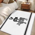 Farmhouses Animal Area Rugs 4x6 ft Cow Pig Chicken Animal Stripes Text ...