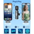 Wireless Lavalier Lapel Microphone for iPhone – Mini Bluetooth Mic with ...