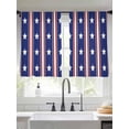 Blue Red Sheer Curtains 2 Panels Set, Stripes Patirotic Star ...