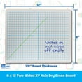 Flipside Products X Y Axis Dry Erase Board, Dual Sided, 9"W x 12"L ...