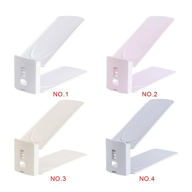 Double Layer Shoes Rack Plastic Adjustable Space Slots Stand ;Plastic ...