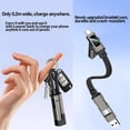 4 in 1 USB C Keychain Charger Cable, 65W Fast Charging Short Phone ...