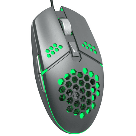 Gaming Mouse with Lightweight Honeycomb Shell, Adjusted 2400DPI, 6 ...