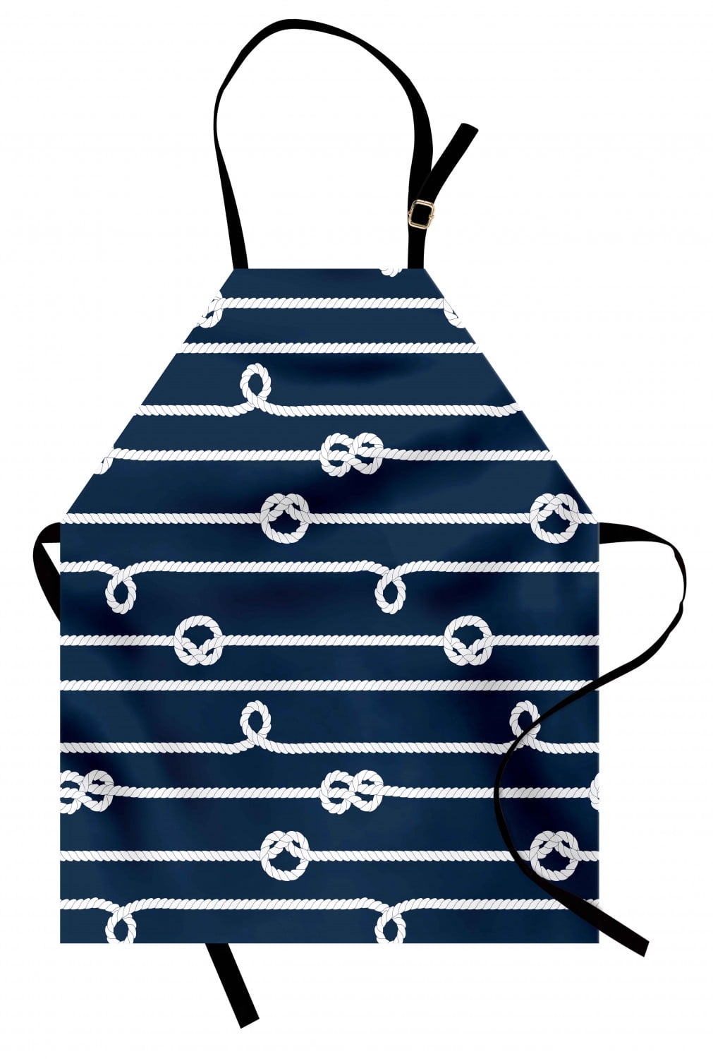 Navy Blue Apron Horizontal Marine Knots Ropes Figures Undone Bowline ...