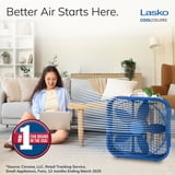Lasko Cool Colors 20" 3-Speed Energy Efficient Box Fan, Blue, B20308 ...