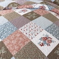 Nordmiex 3-Piece Microfiber Quilt Sets Floral Patchwork Bedspreads ...