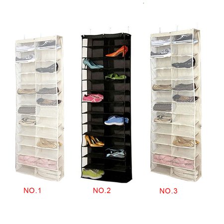 26 Grids Over The Door Shoe Organizer Foldable Wardrobe Hanging Shoes ...