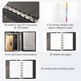 A5 Binder 6 Notebook with Dividers Refillable Planner Pockets, Refill ...