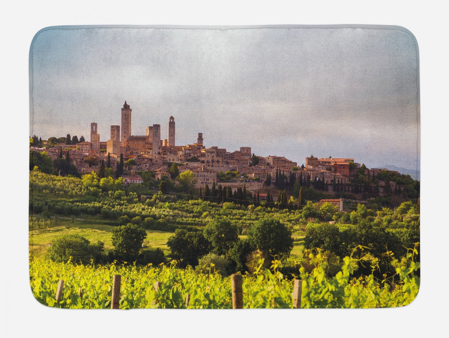 Antique Bath Mat, Medieval City of San Gimignano Tuscany Italy Ancient ...