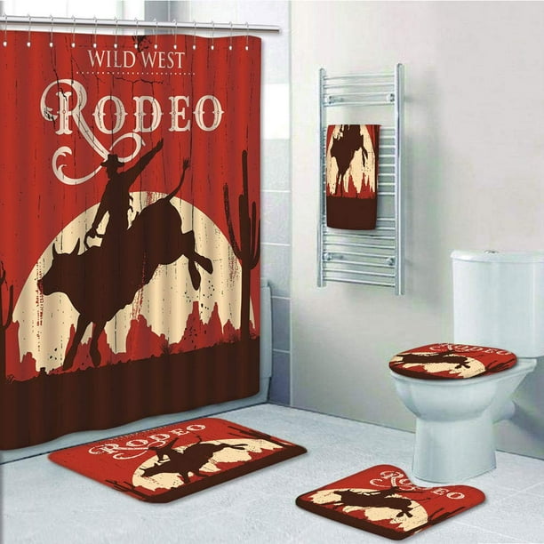 EREHome Vintage Rodeo Cowboy Riding Bull Wooden Old Sign Western ...