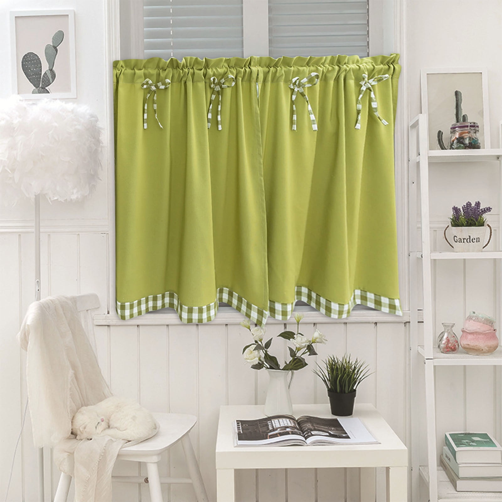 Click here for Lsljs Rustic Style Bowknot Short Curtains Kitchen... prices