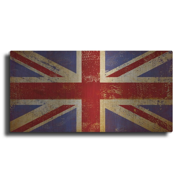 Luxe Metal Art 'Union Jack' by Ryan Fowler, Metal Wall Art, 24"x12 ...