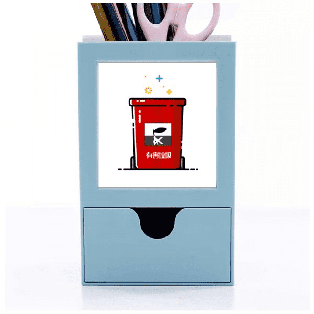 Garbage Classification Garbage Can Desk Supplies Organizer Pen Holder ...
