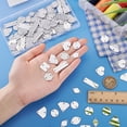 240pcs 8 Styles Sew On Mirror Pirces Acrylic Irregular Mirror Bead ...