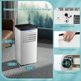 Costway 5200 BTU (8000 BTU ASHRAE) Portable Air Conditioner 3-in-1 AC Unit w/ Cool Dehum Fan ...