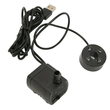 Mini Fountain Pump, Mini Submersible Water Pump LED 4 Colored Lights ...