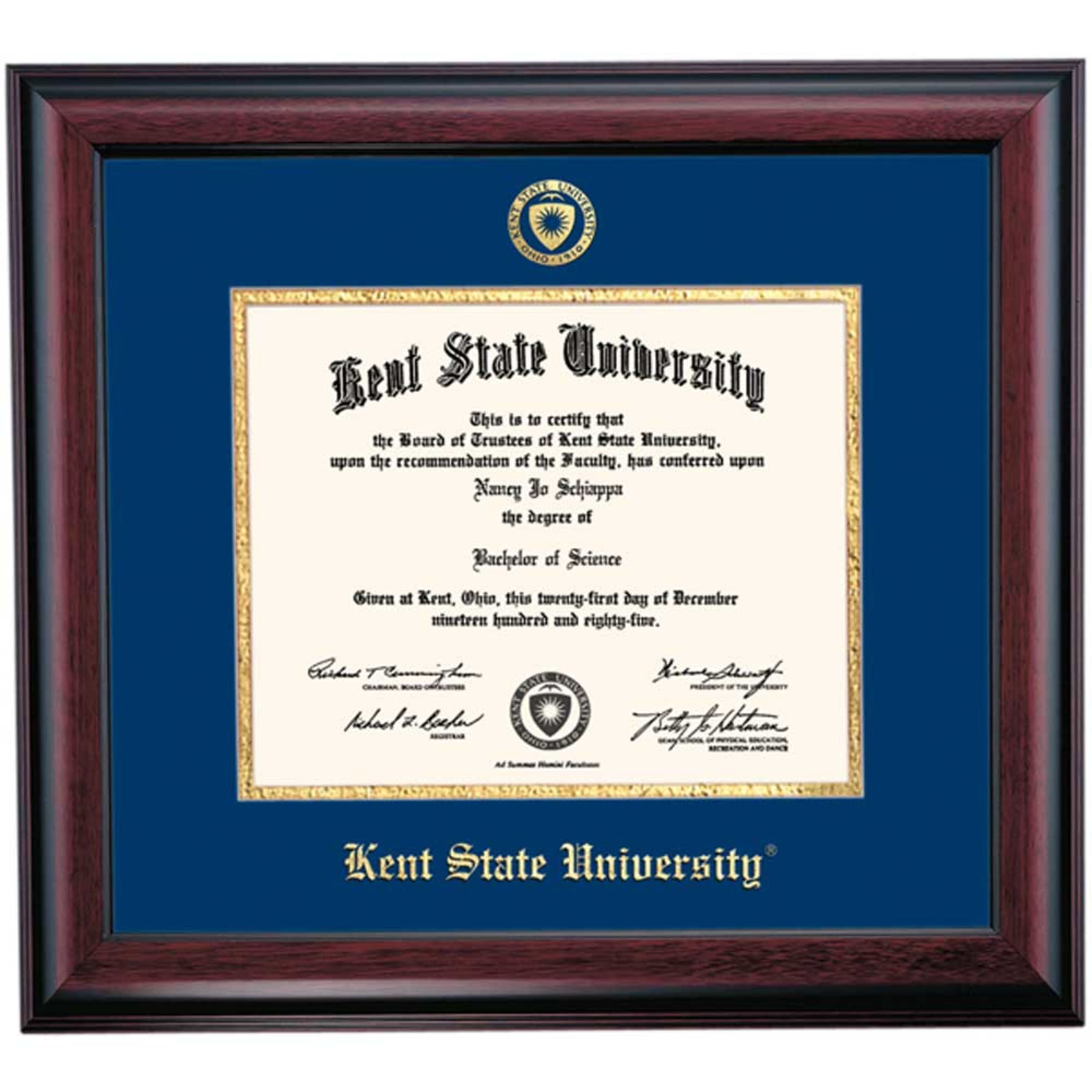 OCM Diploma Frame for Kent State KSU, 16" x 18" Diploma Certificates ...