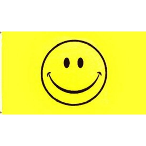 Happy Face Flag Smiley Face Banner Pennant New Indoor Outdoor 2x3 Foot ...