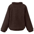 Fuzzy Fleece Jacket Cozy Pullover Jacket Soft Loose Fit Long Sleeve ...