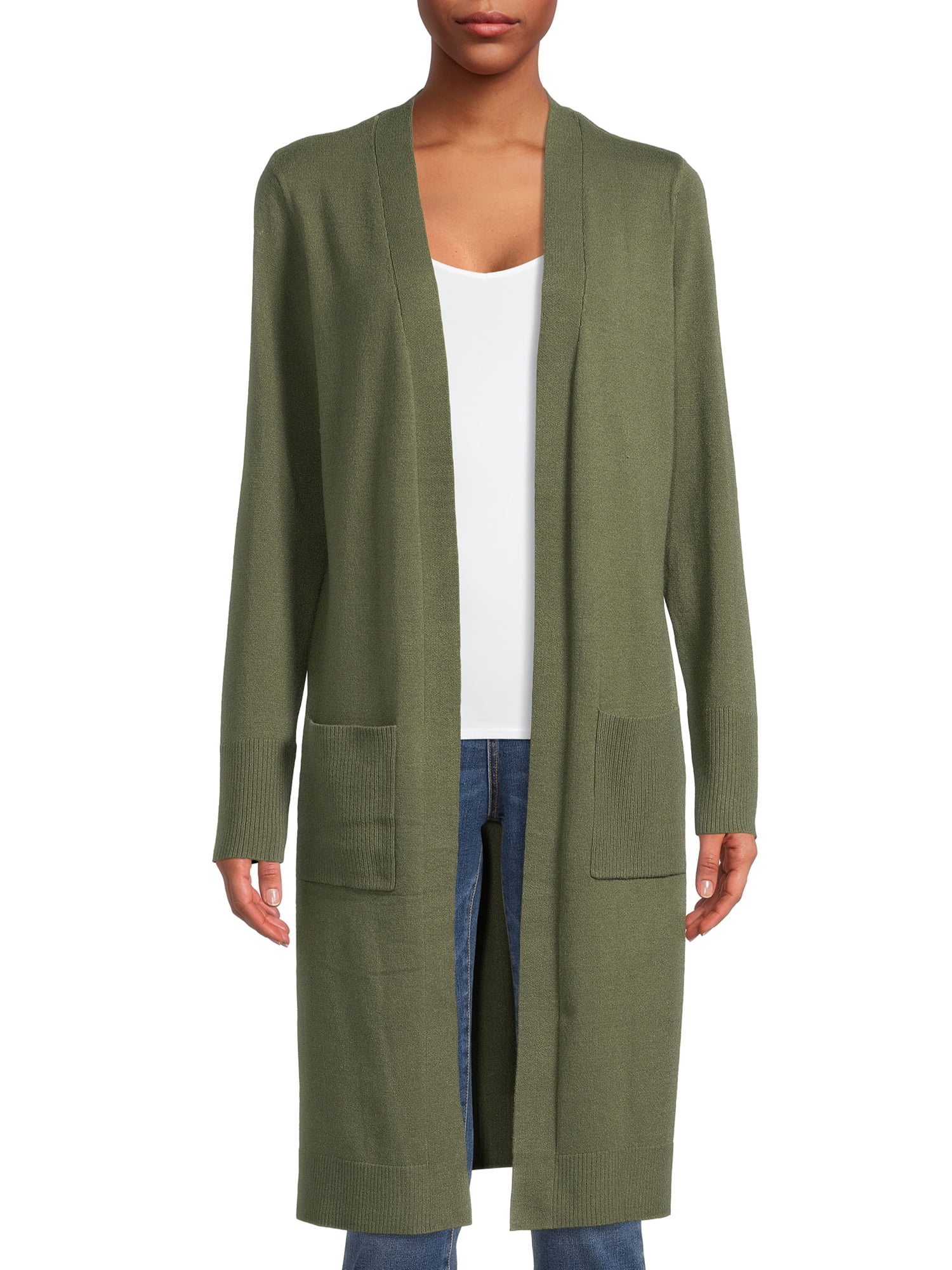 Time and Tru Women's Open Front Duster Cardigan - Walmart.com