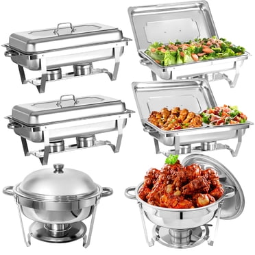 Ktaxon 8 Pack Oval Chafing Dish for Buffet, 6 Quart Stainless Steel ...