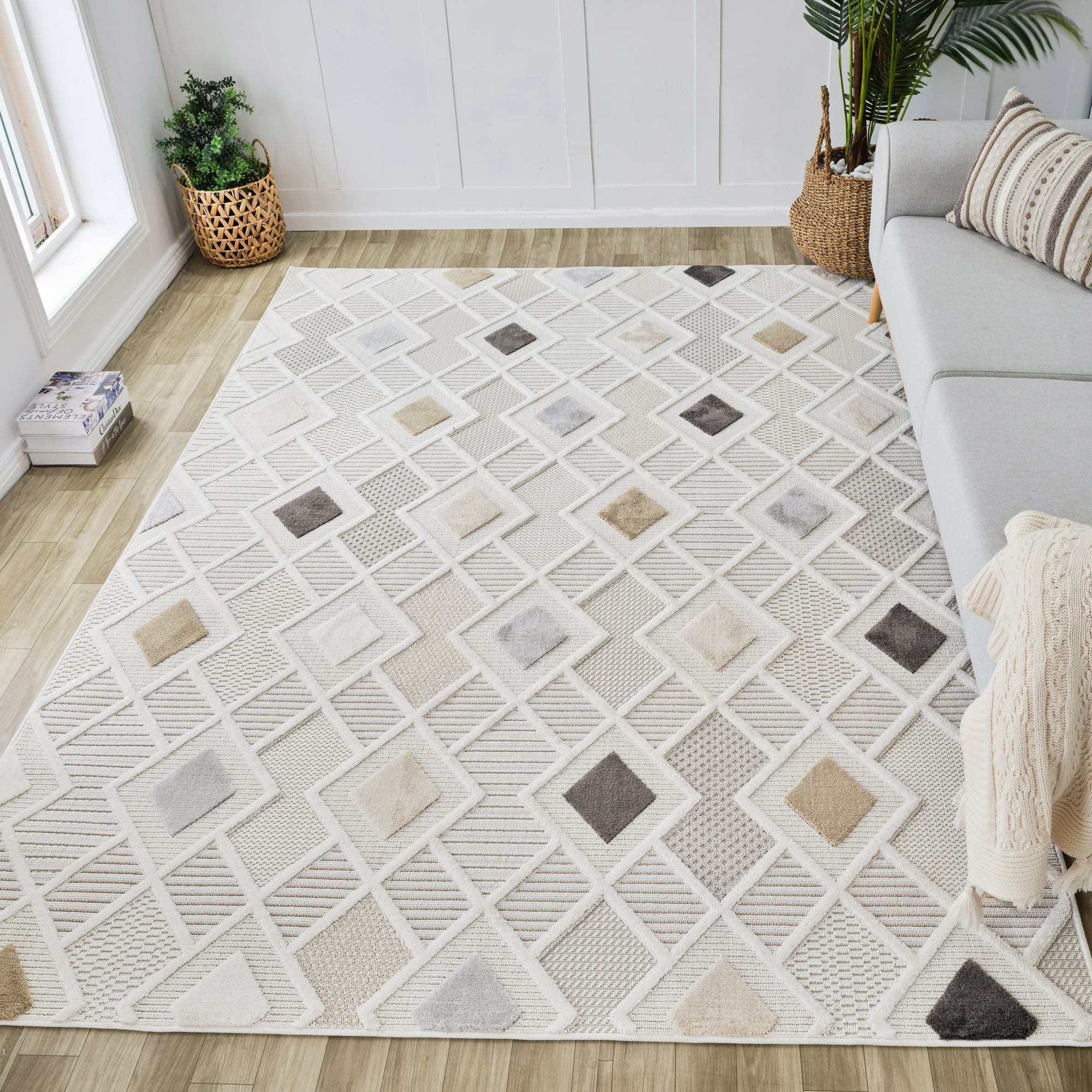Click here for Rug Branch Maison Geometric Indoor Area Rug  Cream... prices