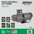 Star Water Systems 1/2 HP 930 gph Cast Iron Shallow Well Pump - Walmart.com