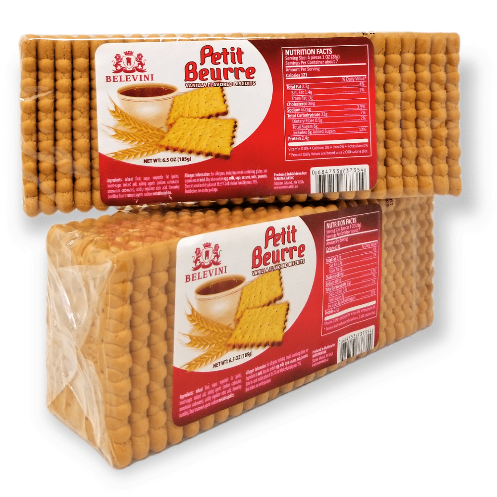 Belevini Petit Beurre Healthy and Tasty Vanilla Biscuits 185g each ...