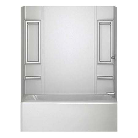 40164 31 x 60 x 80 in. Glue Up Bath Tub Wall Surround, White - 5 Piece ...