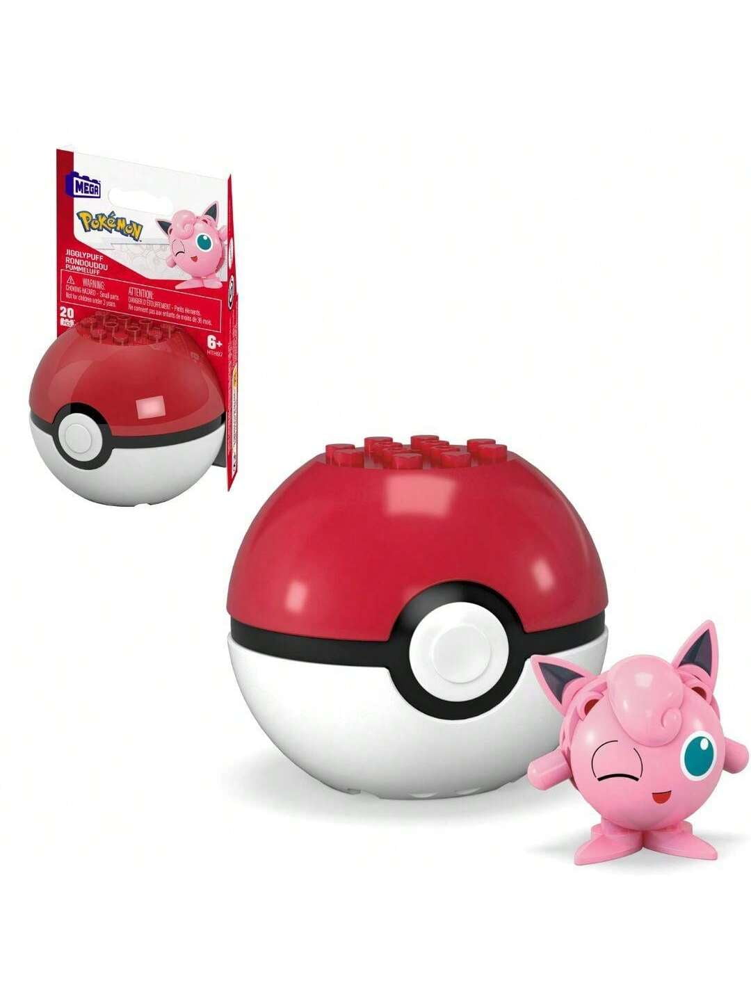 MEGA Pokemon Evergreen Jigglypuff Action Figure Building Set With Poke ...