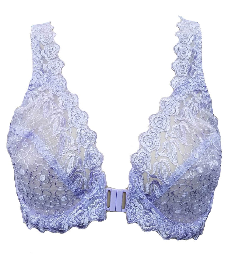 Valmont Front Close Lace Cup Underwire Bra - 8323-44B-Lavender ...
