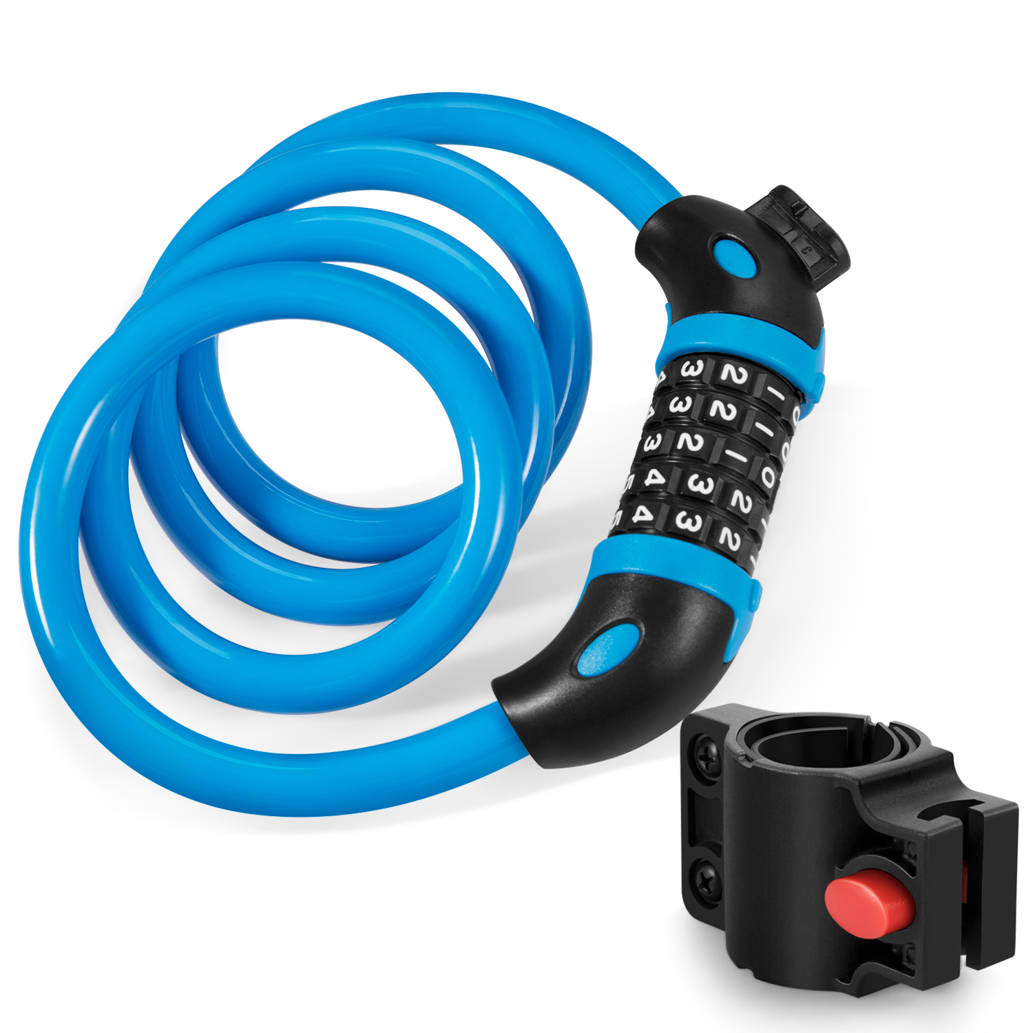 Bike Lock Cable 5 Digit High Security Combination Bicycle Lock w Seat Bike Lock Cable 5 Digit High Security Combination Bicycle Lock w Seat