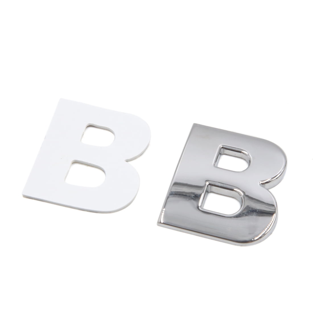 Unique Bargains Silver Tone Metal B Letter Shaped Alphabet Sticker ...
