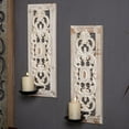 SOFE Openwork Carving Wall Candle Sconces Set of Two, White, Wood, 5.9 ...