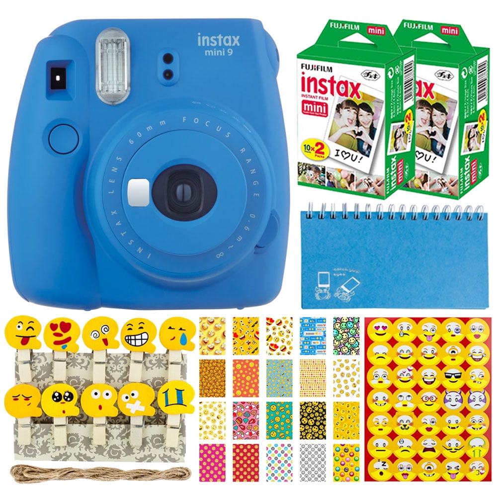Fujifilm Instax Mini 9 Instant Camera (Cobalt Blue) + Fujifilm Instax ...
