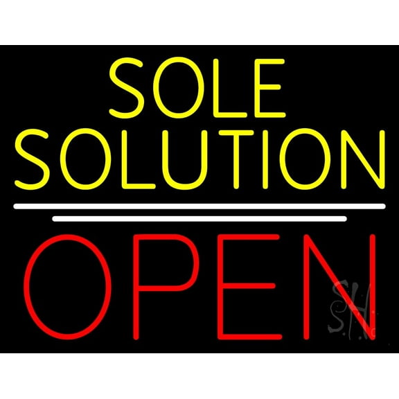 Blue Boot Repair Open With Line LED Neon Sign 15 x 19 - inches, Black ...