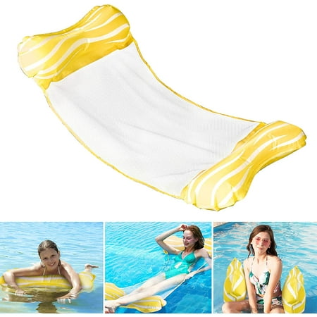 4-in-1 Water Hammock Inflatable Pool Float, Multi-Purpose Pool Floats ...