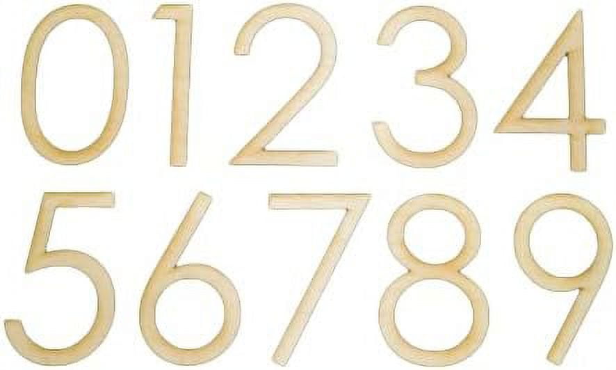 Unfinished Wood Number Set (0-9) In Font, Available In A Variety Of ...