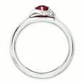 Created Ruby and Diamond Sterling Silver Polished Ring - Walmart.com