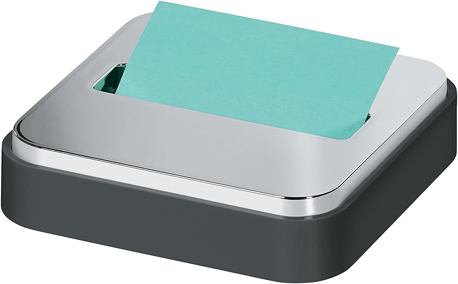 Post-It Pop Up Notes with Dispenser, 3x3, 45 Sheets, Black/Steel ...