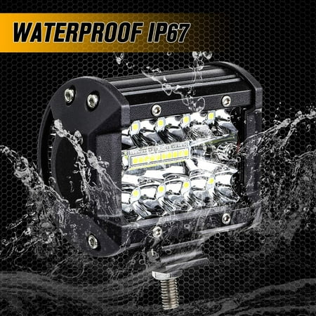 LED Pods Light Bar 4-Inch 120-watt 12800-lumen Driving Fog Off Road ...