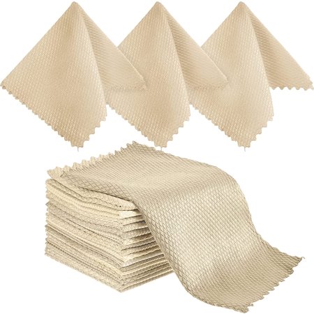 HISRFO Fish Scale Cloth Microfiber Cleaning Cloth Nanoscale Cloth Glass ...