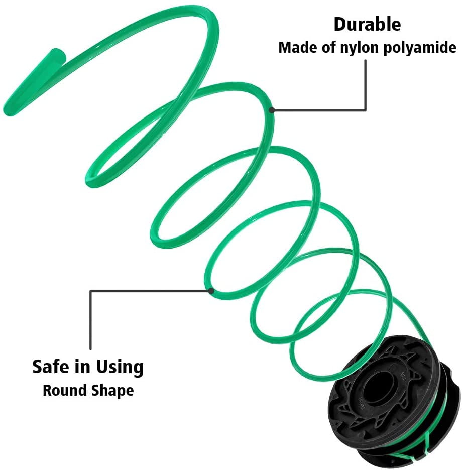 4 Pack Replacement Trimmer Spools for Black and Decker DF-080, 30ft 0.080 inch String Trimmer ...
