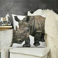 Realistic African Safari Grasslands Majestic Rhinoceros Wild Beast ...