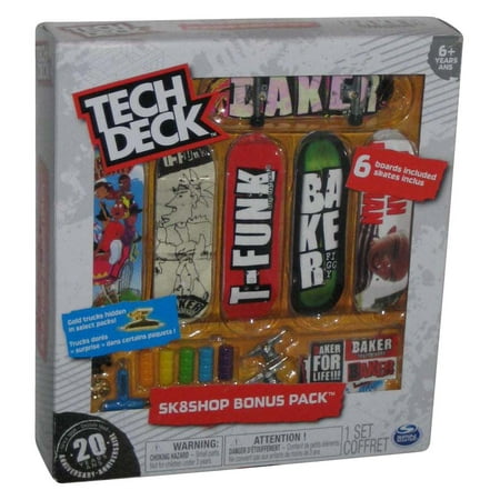 Tech Deck Sk8Shop Spin Master Mini Toy Skateboard Bonus Pack Set ...