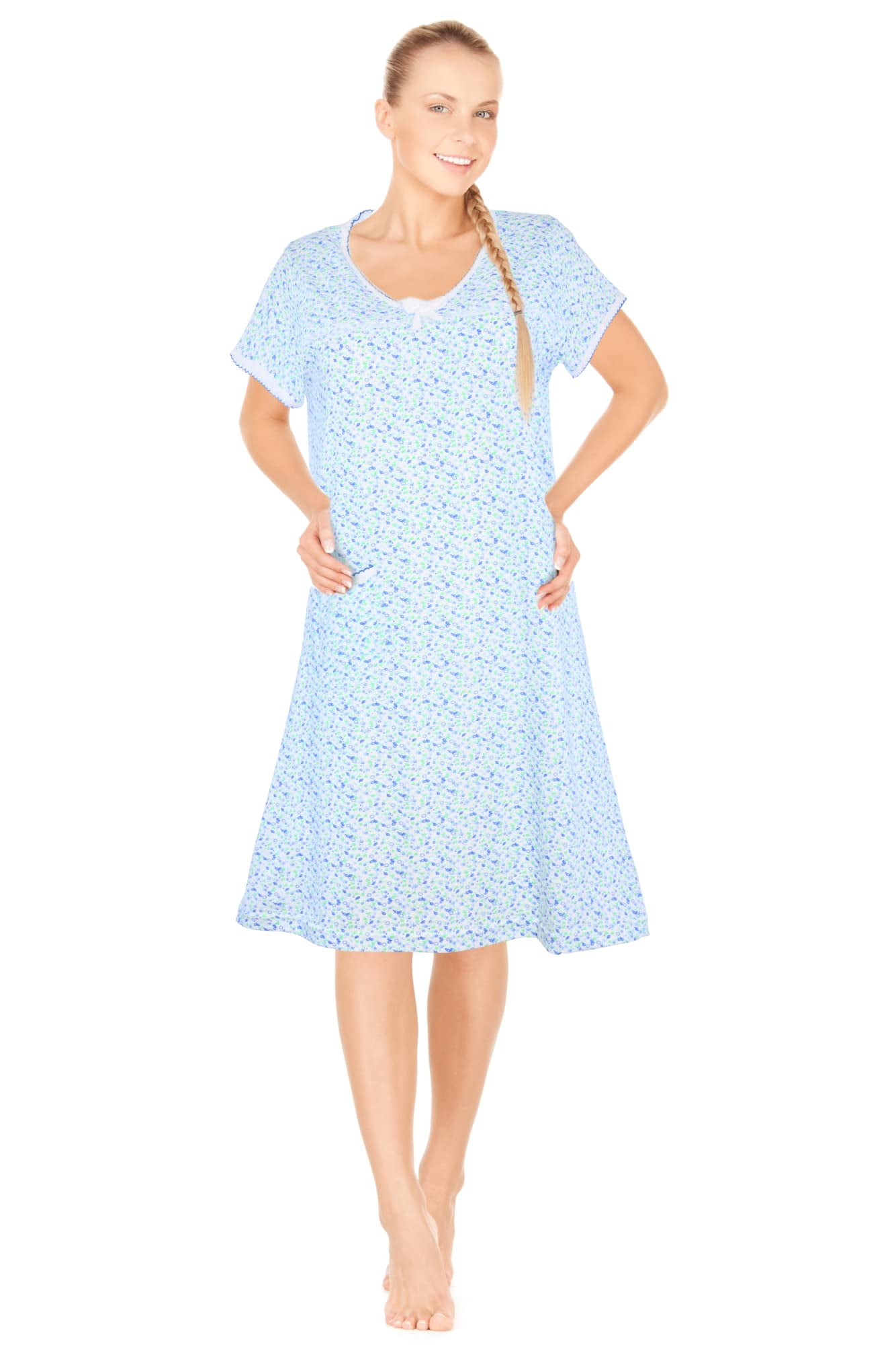 JEFFRICO Womens Sleeveless Nightgowns Sleepwear Soft Pajama Dress ...