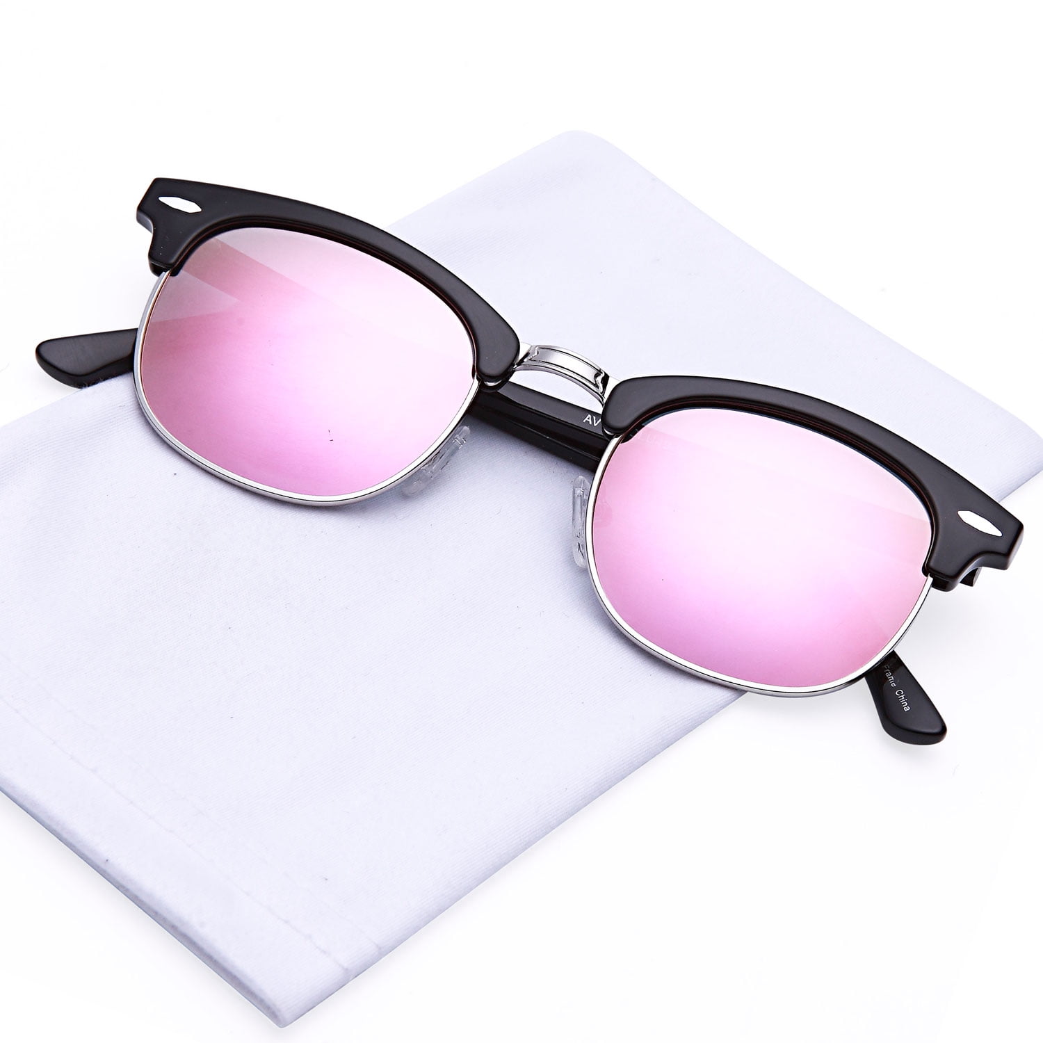 ALTEC VISION Vintage Retro Classic Half Frame Horn Rimmed Sunglasses ...