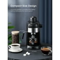 FOHERE 3.5-Bar Black Espresso Machine, 4-Cup Maker with Milk Frother ...